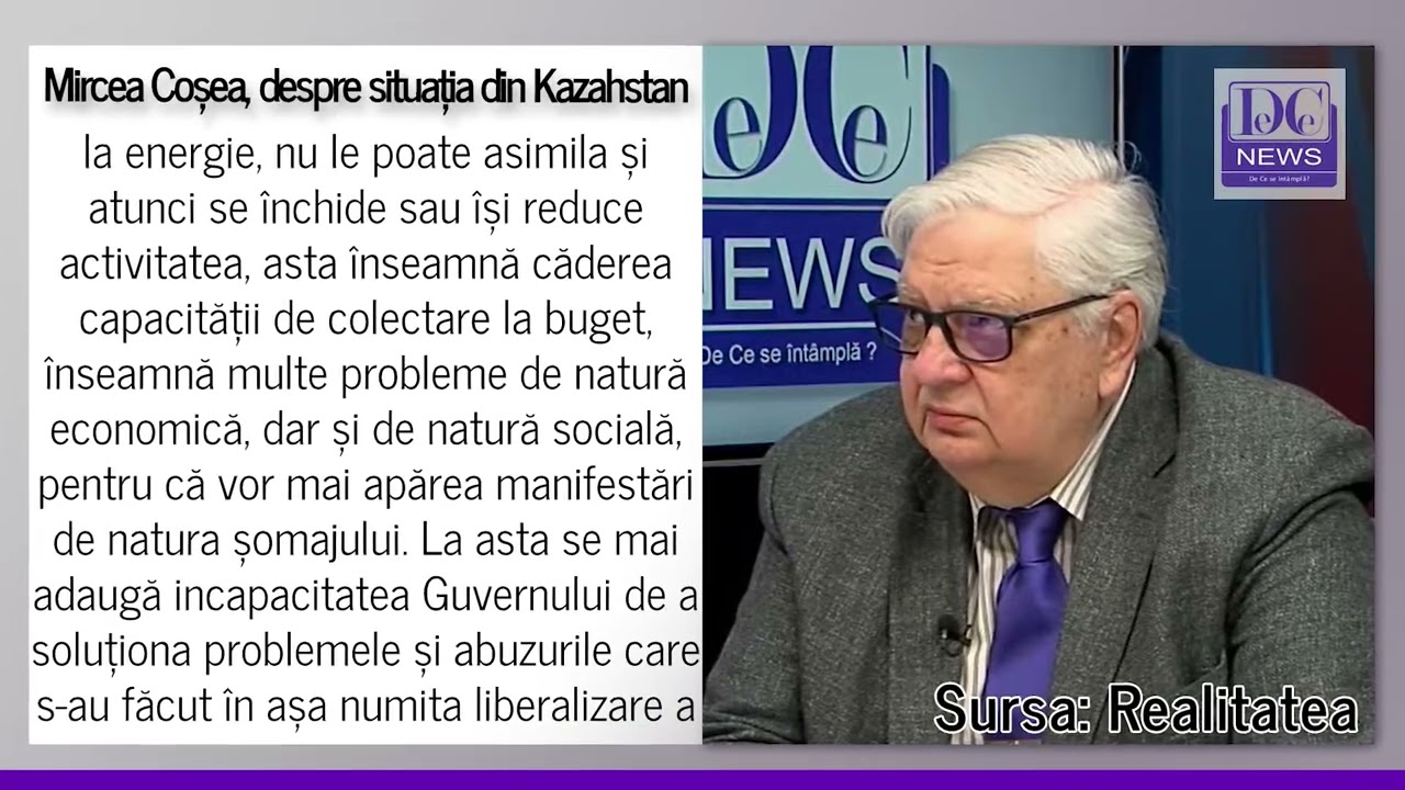 Mircea Coșea, comentariu despre Kazahstan. România intră într-o ...